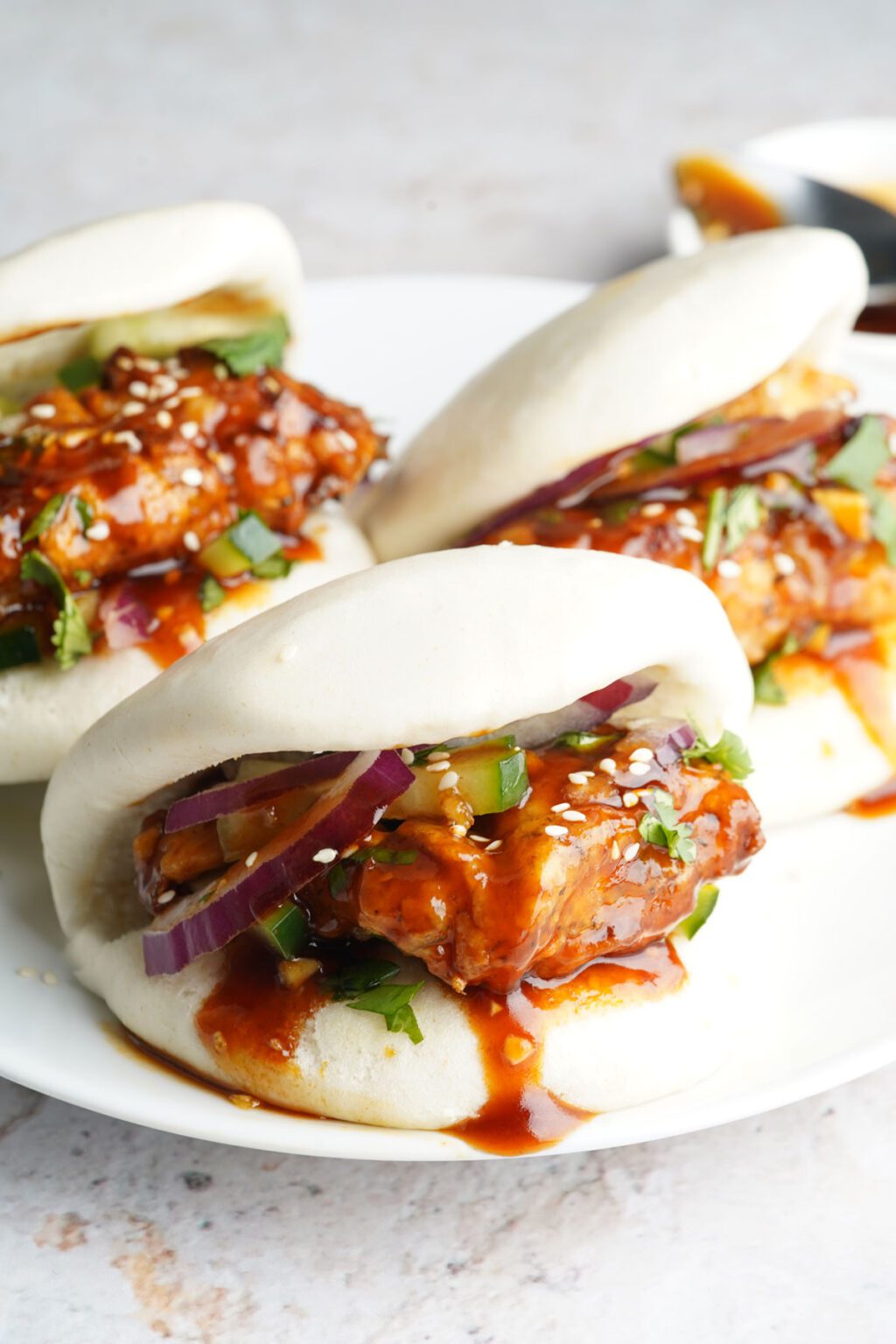 Air Fryer Korean Fried Chicken Bao - Air Fry Anytime